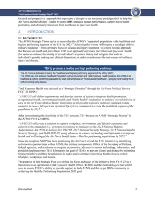 Air Force Medical Service - Total Exposure Health Strategic Plan | PDF