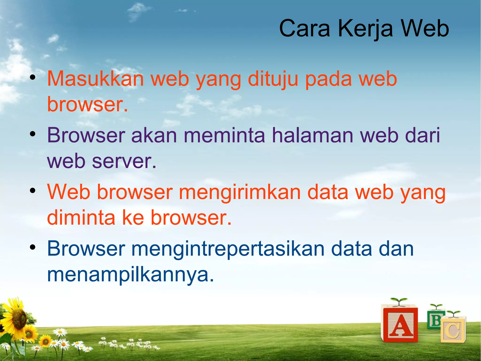 Teknologi Aplikasi Web Bagian Pertama | PPT