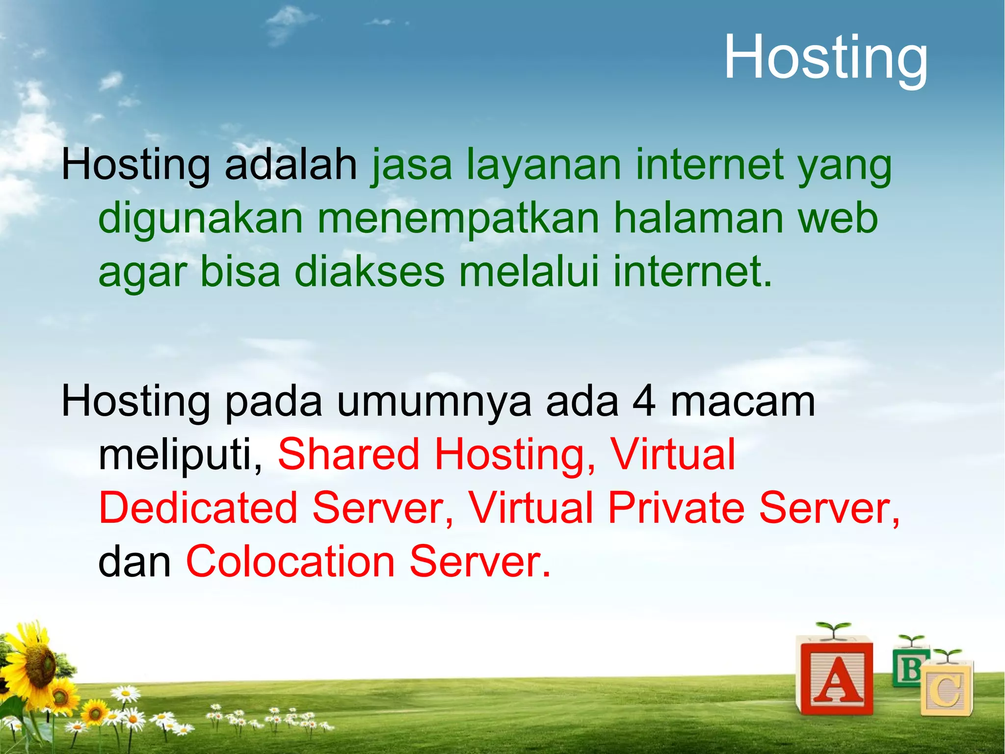 Teknologi Aplikasi Web Bagian Pertama | PPT