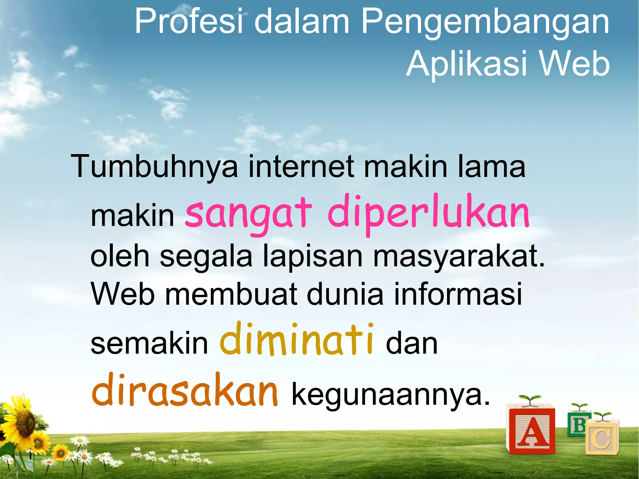 Teknologi Aplikasi Web Bagian Pertama | PPT