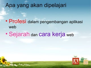 Teknologi Aplikasi Web Bagian Pertama | PPT
