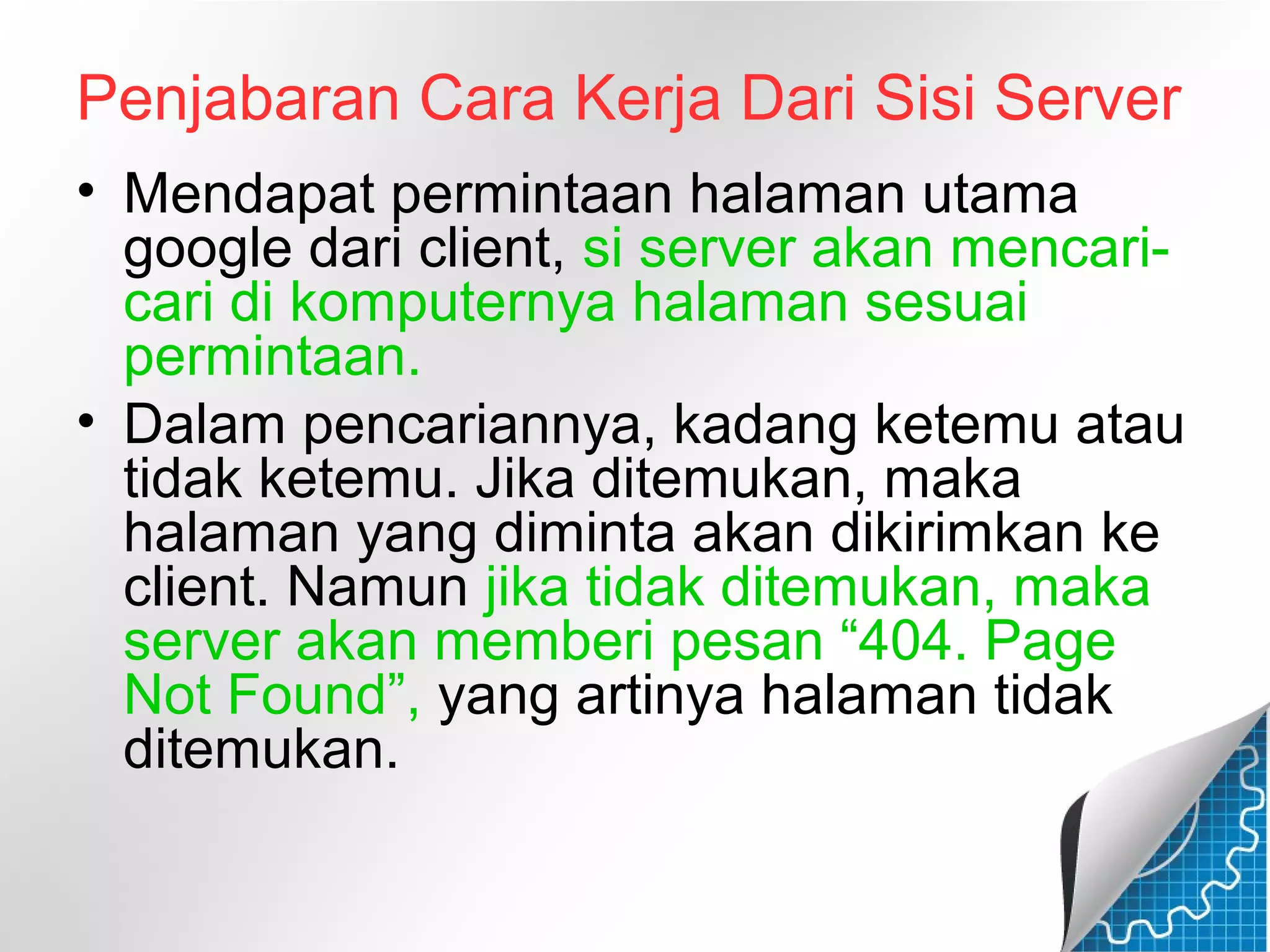 Teknologi Aplikasi Web Berbasis Server | PPT