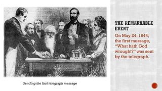 The inventions of telegraph and telephone | PPTX