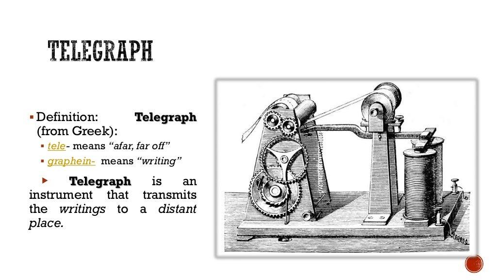 The inventions of telegraph and telephone