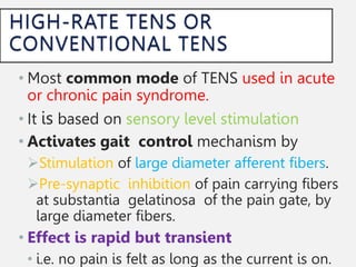 TENS Trans cutaneous electrical nerves stimulation | PPT | Physical ...