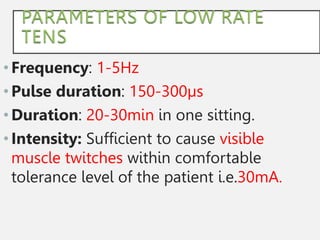 TENS Trans cutaneous electrical nerves stimulation | PPT | Physical ...