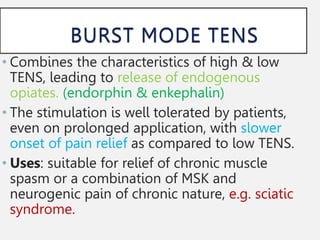 TENS Trans cutaneous electrical nerves stimulation | PPT | Physical ...