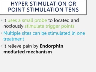 TENS Trans cutaneous electrical nerves stimulation | PPT | Physical ...
