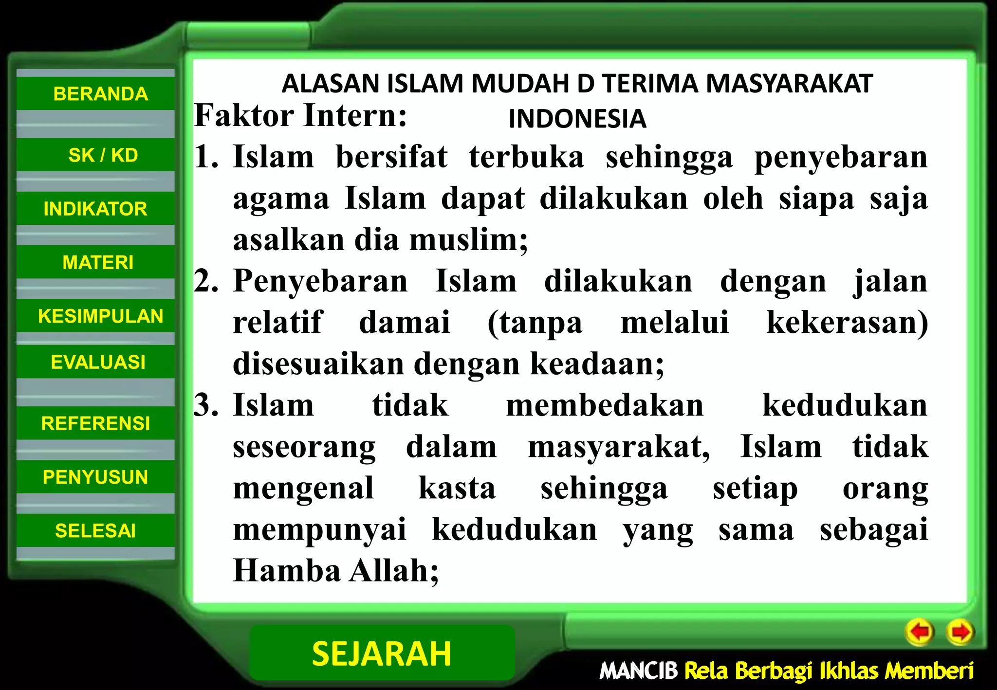 1. teori masukny islam | PPTX