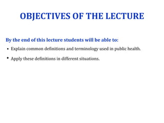 1- Terminology in Public Health. Book. Healthcare | PDF