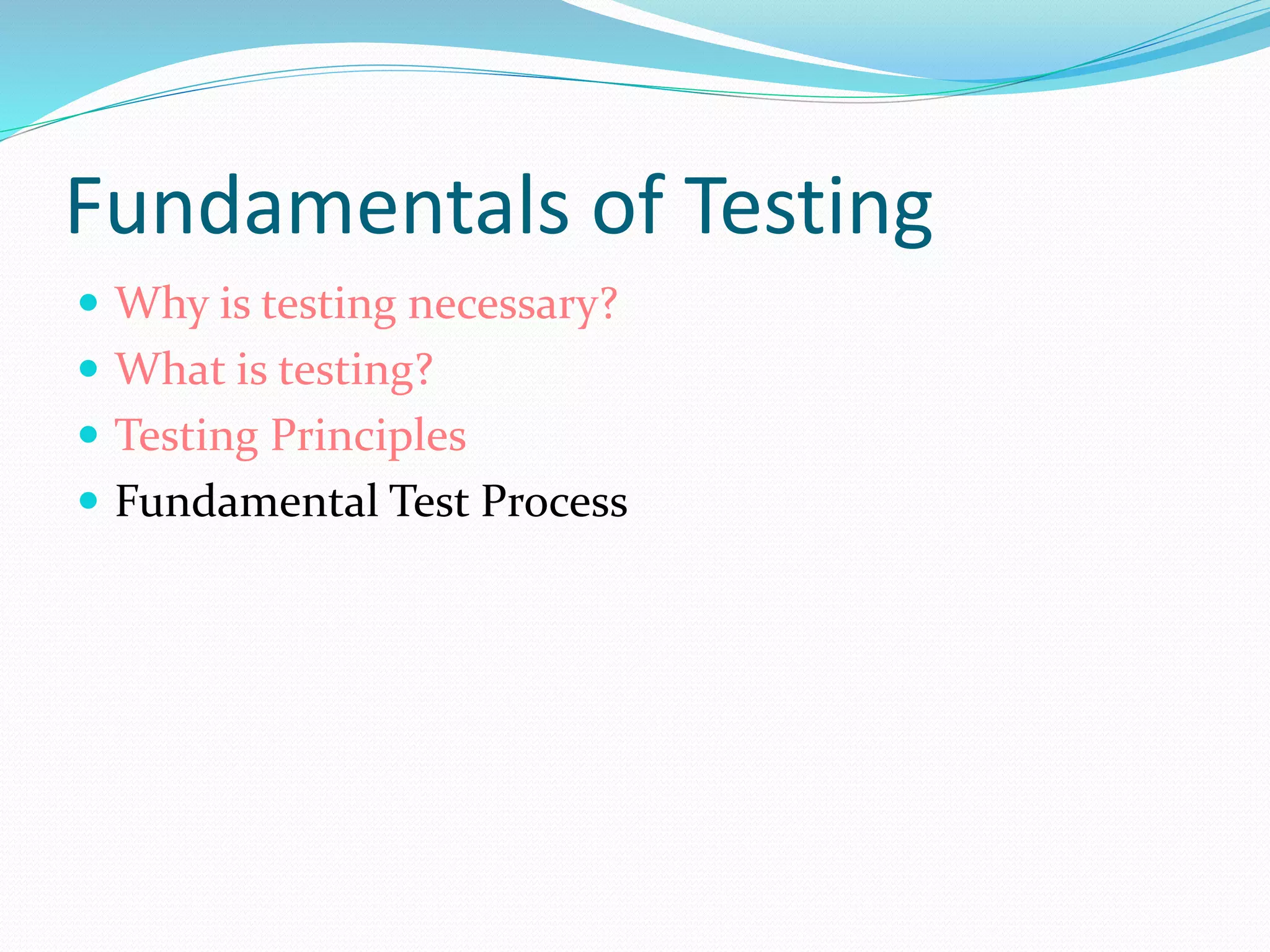 1 testing fundamentals | PPT