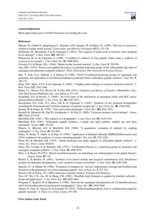 1 tetralinyl as carboxamide-protecting group for asparagine | PDF