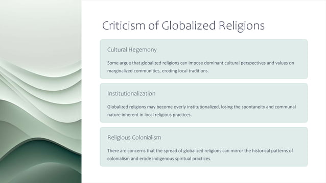 The effect Globalization of Religion.pptx | Spirituality | Religion ...