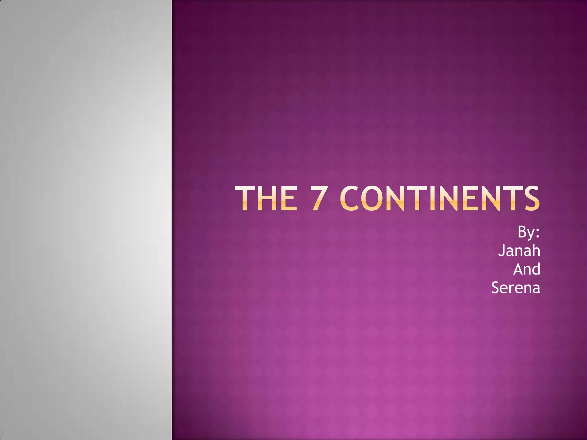 1 The 7 Continents | PPTX