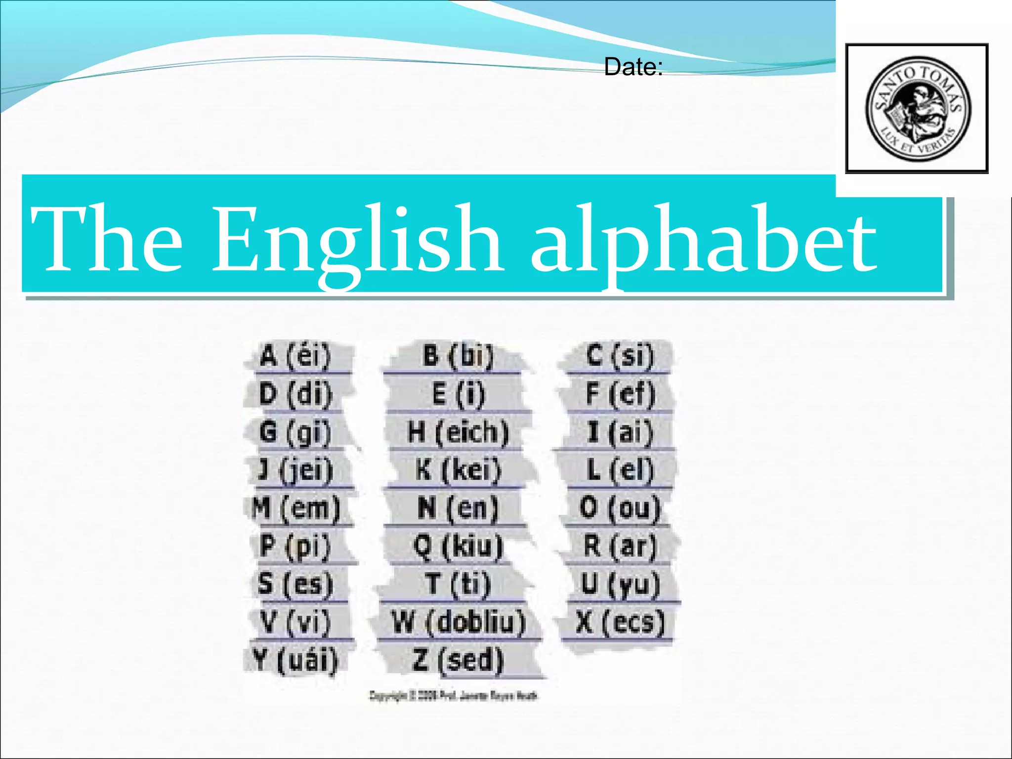 1. the alphabet | PPT