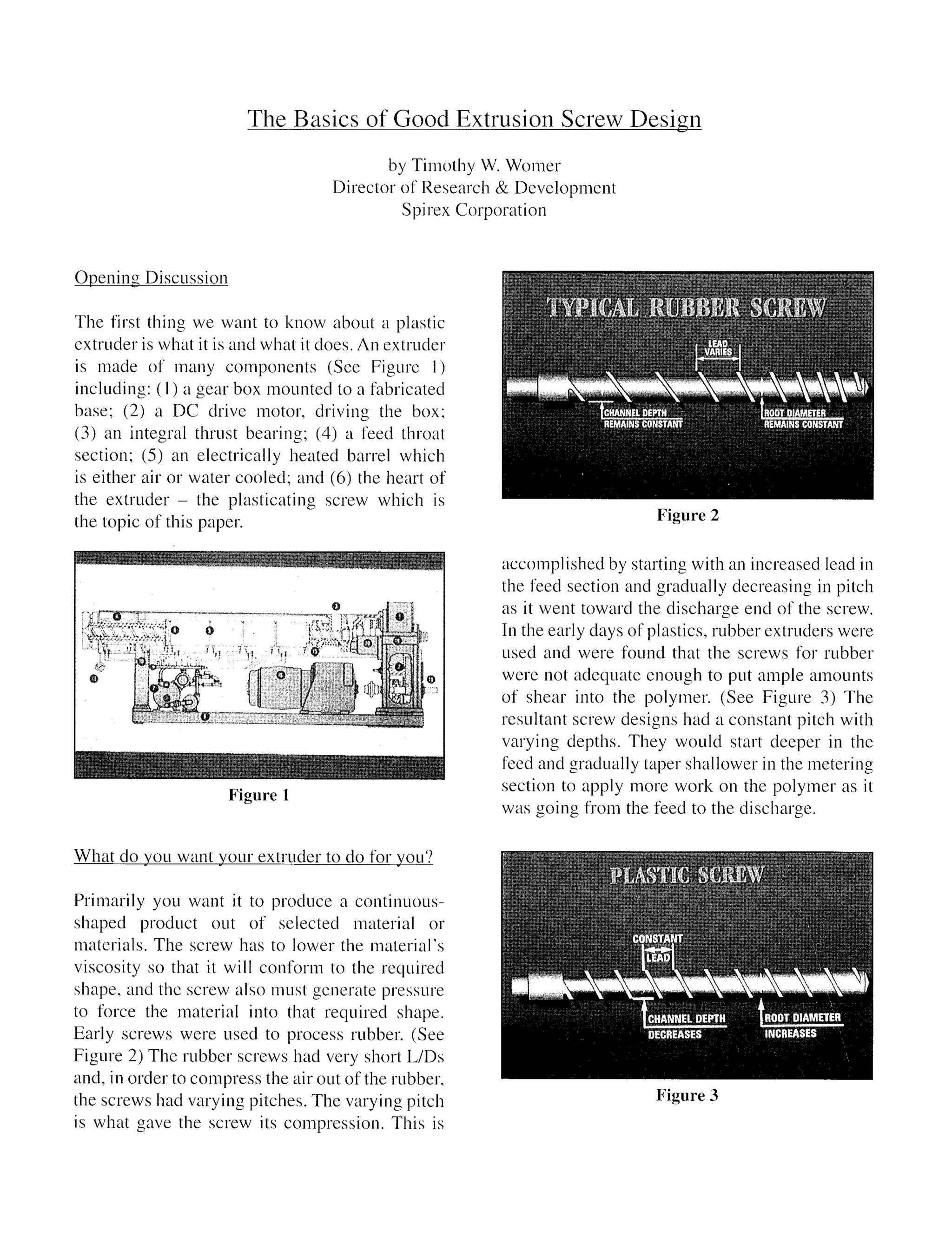 The basics of good extrusion screw design | PDF