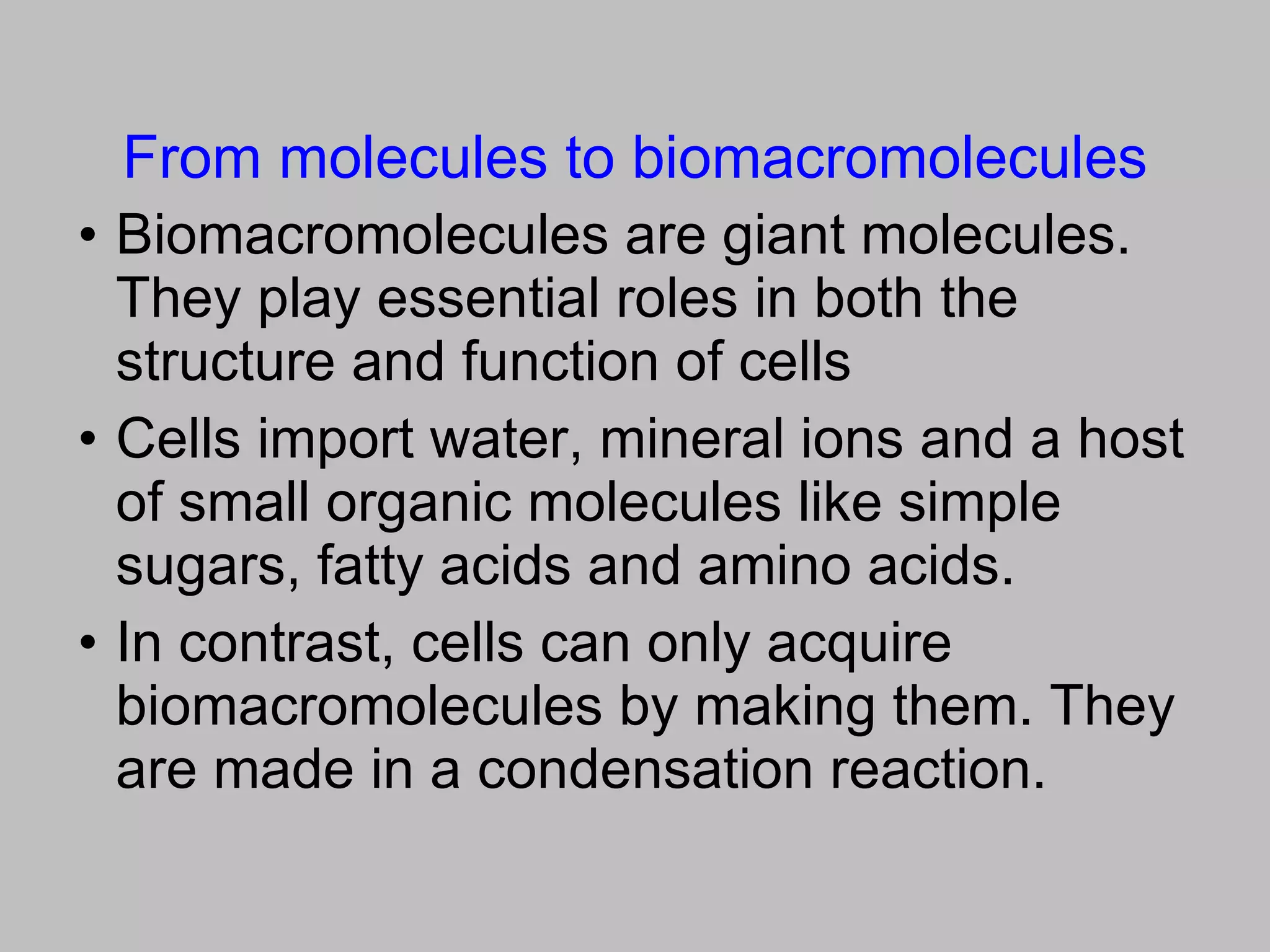 1 - The Chemical Nature of Cells | PPT