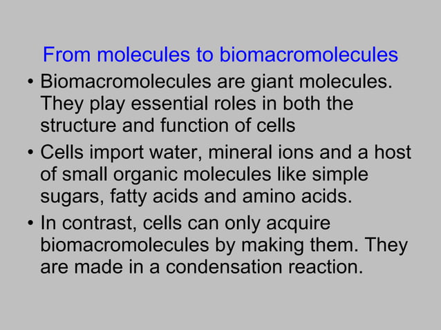 1 - The Chemical Nature of Cells | PPT