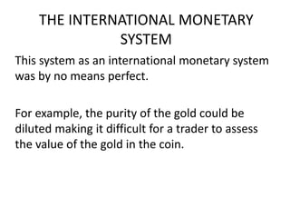 1 the international monetary system | PPTX