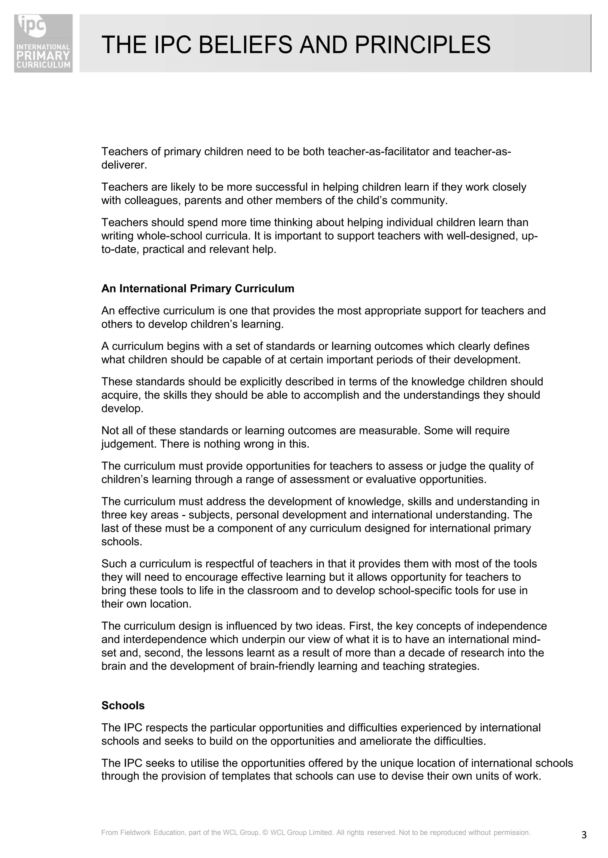 THE IPC BELIEFS AND PRINCIPLES | PDF