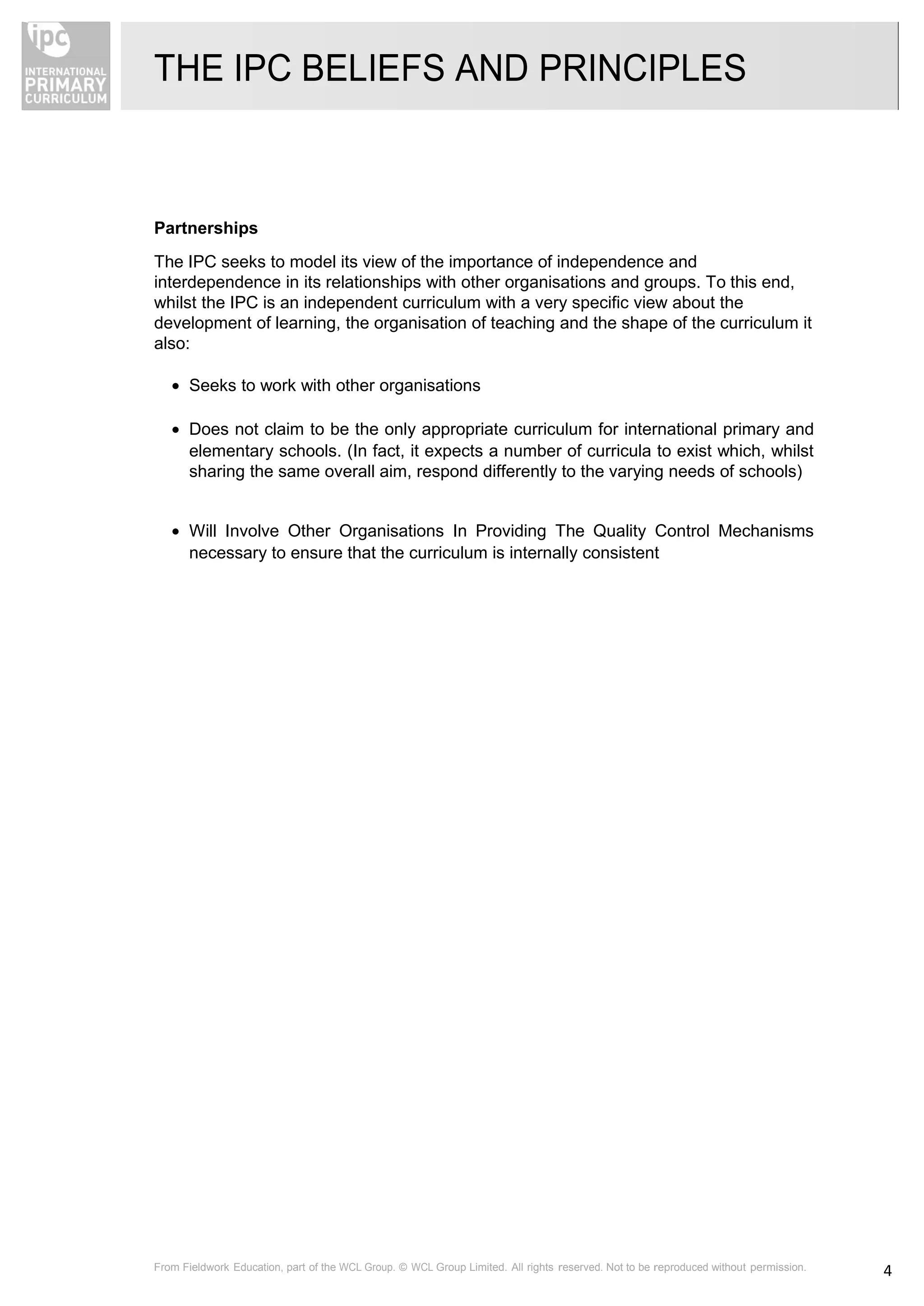 THE IPC BELIEFS AND PRINCIPLES | DOC