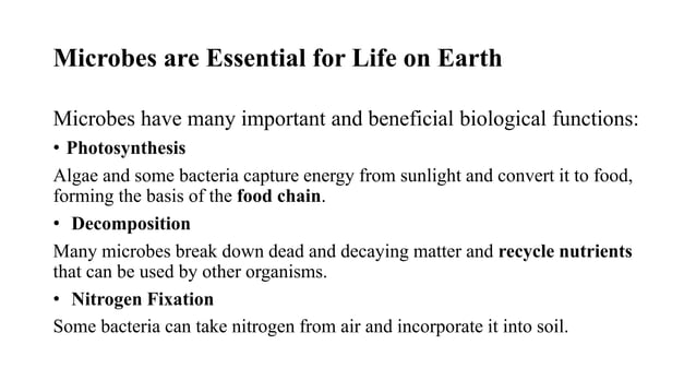 The Microbial World | PPTX | Chemistry | Science