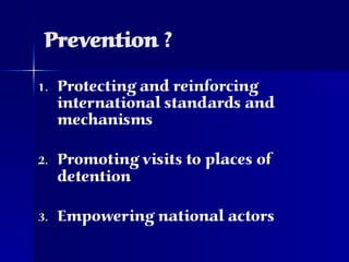 -The prevention of torture and other inhumane treatment pdf | PDF