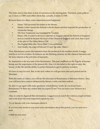 1 - The Renaissance | PDF