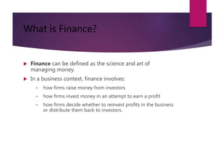 1 the role of managerial finance(modified 4) | PPTX