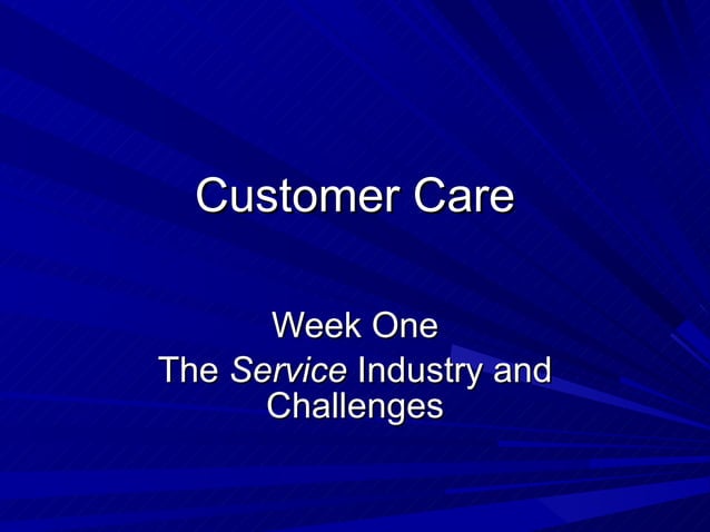 1 The Service Industry | PPT