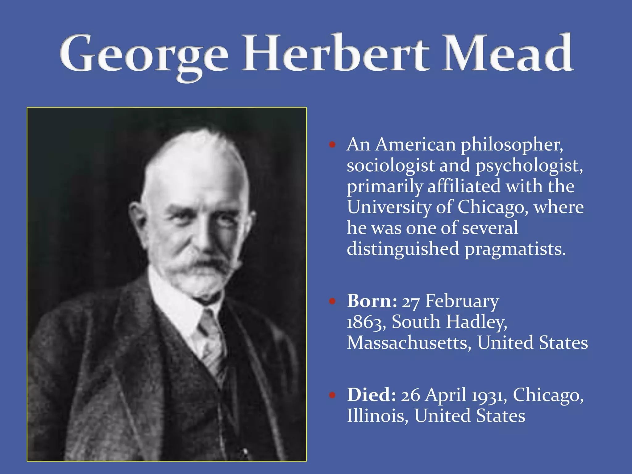 The Social Self - George Mead | PPTX