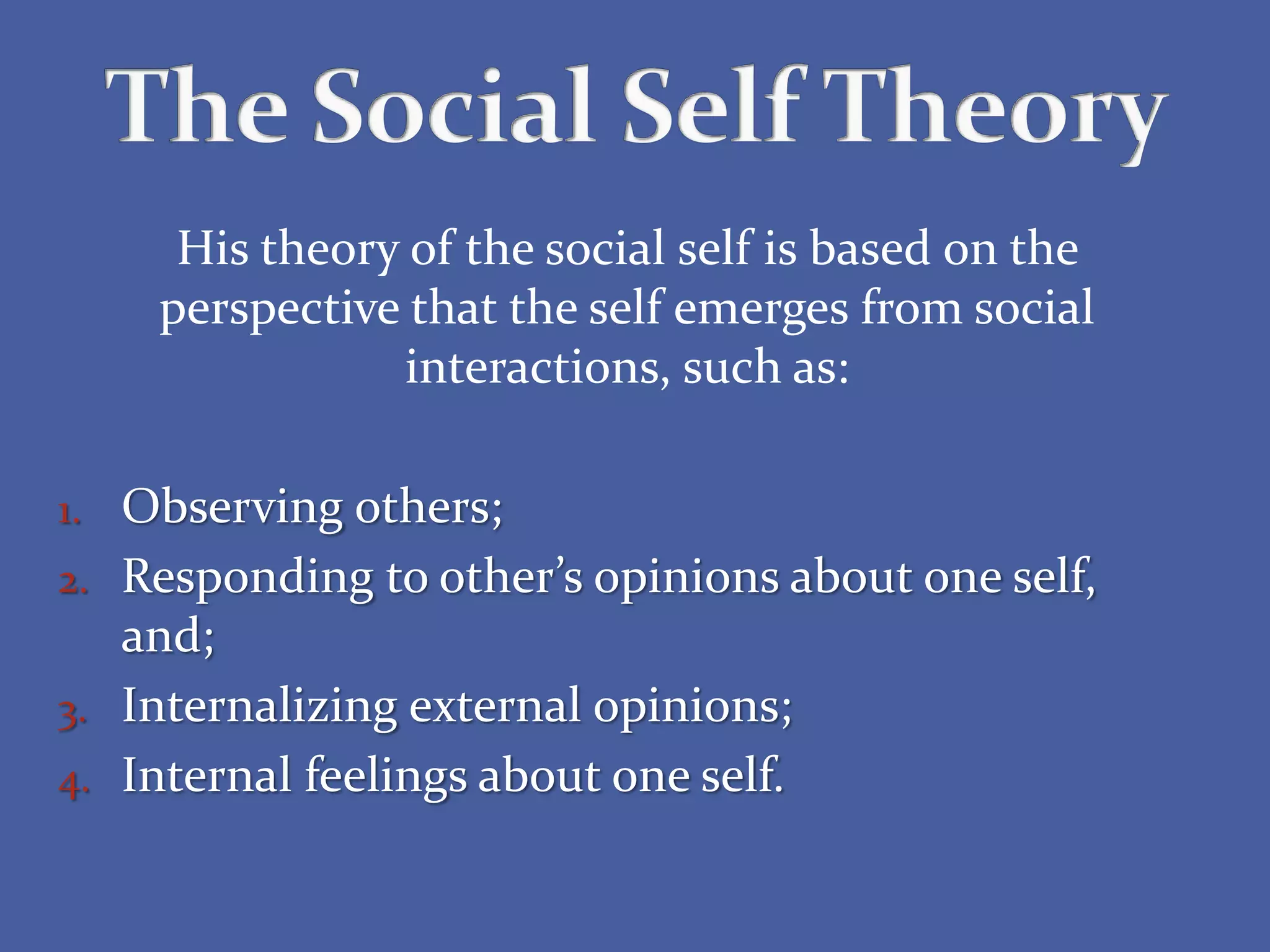 The Social Self - George Mead | PPTX