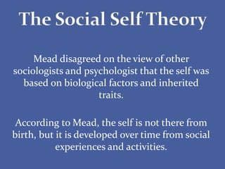The Social Self - George Mead | PPTX