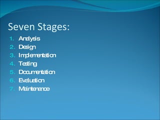 1. The Software Development Process - Analysis | PPT