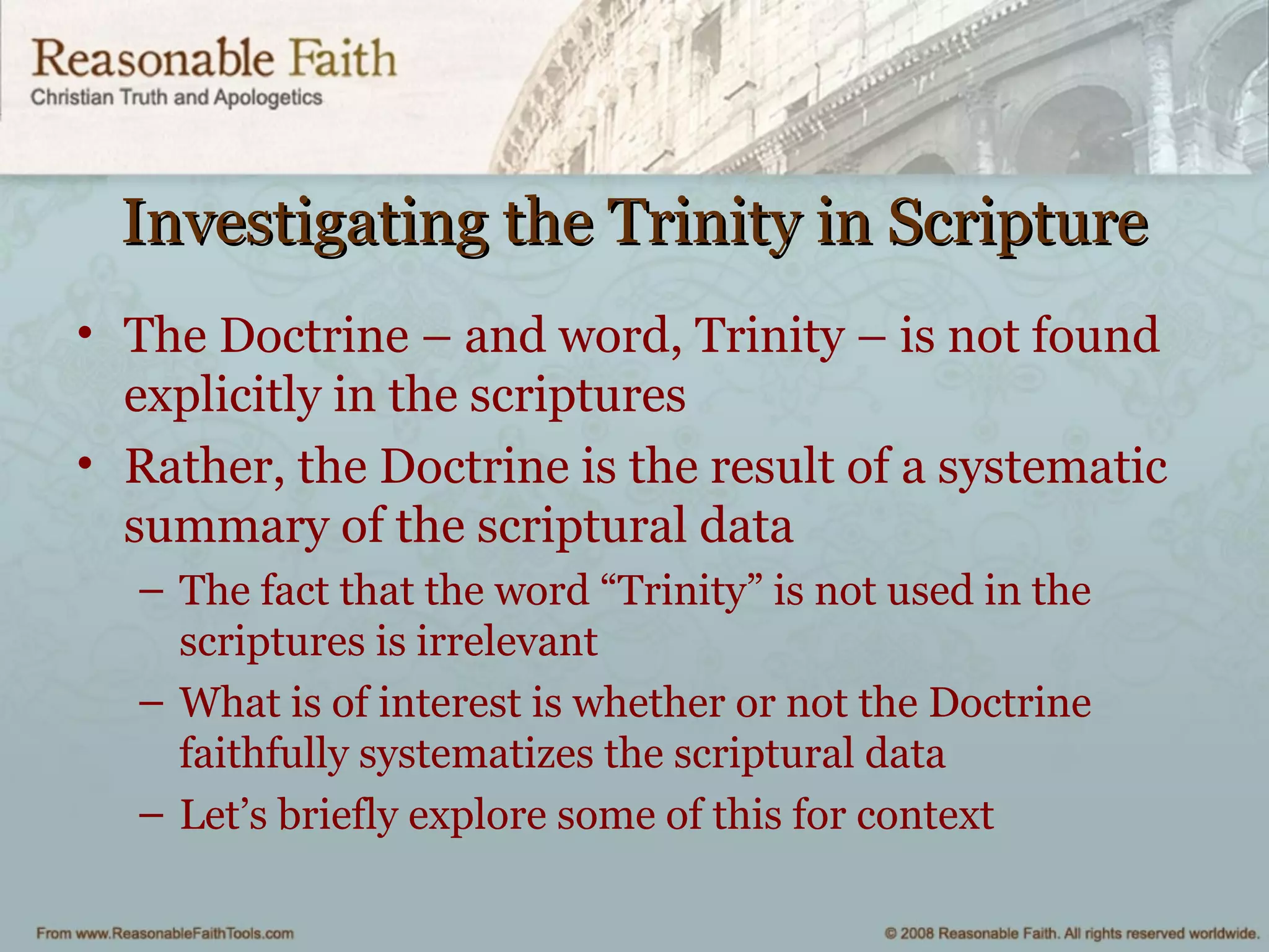 1 The trinity | PPT