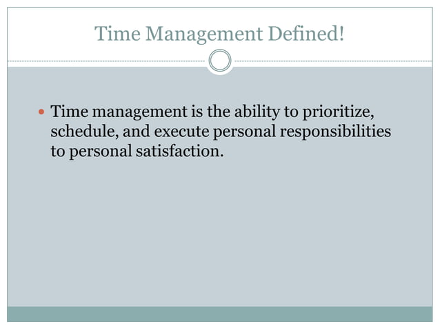 Time management | PPT