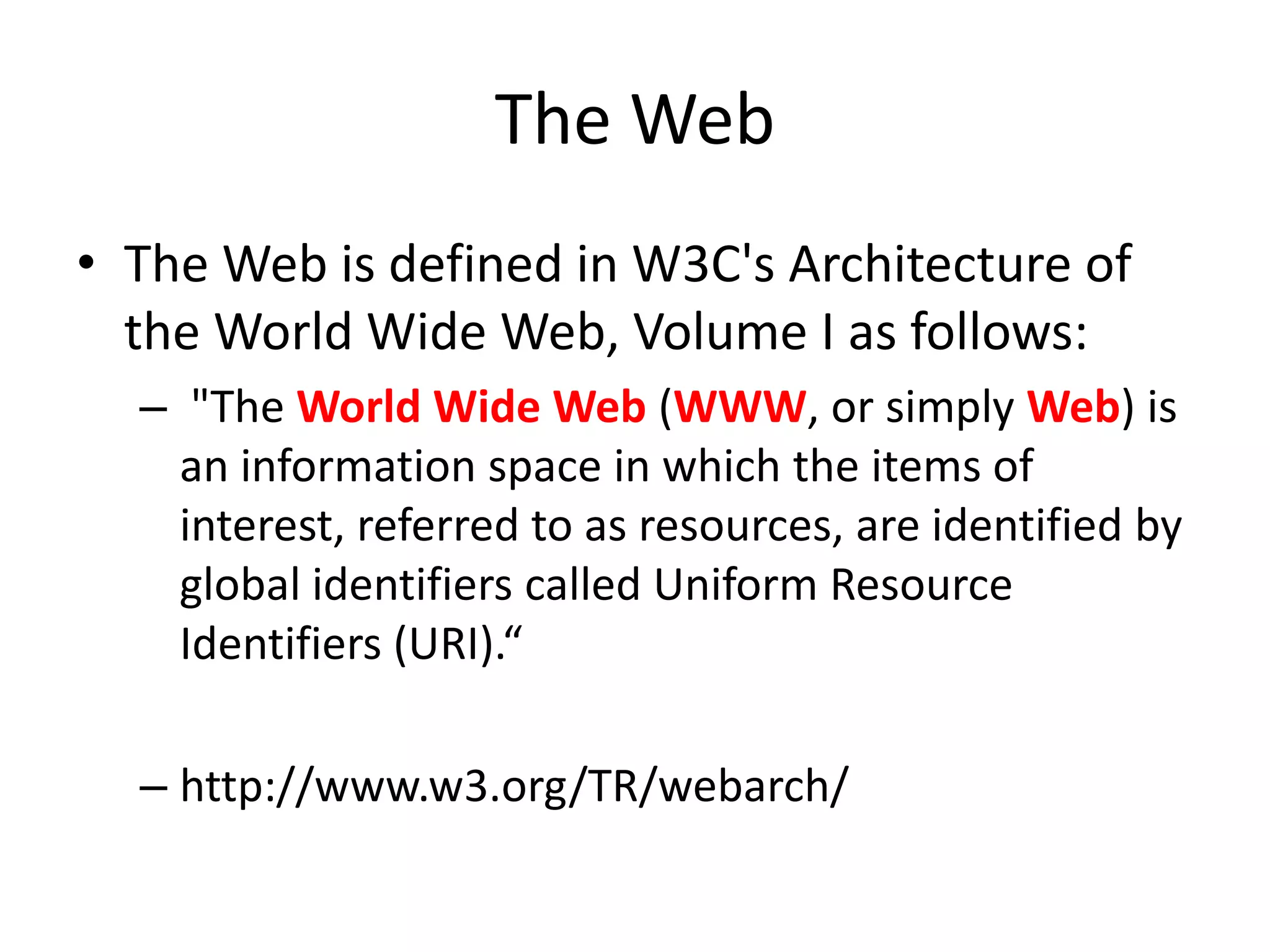 Web technologies course, an introduction | PPTX