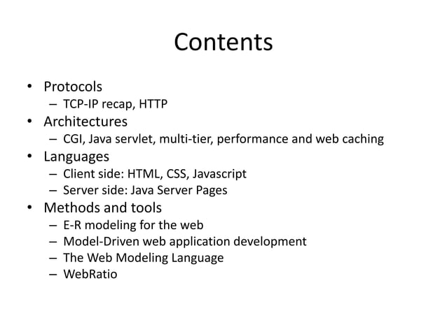 Web technologies course, an introduction | PPTX