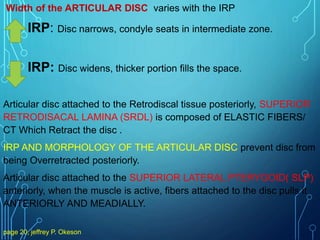 Temporomandibular joint anatomy and function | PPTX
