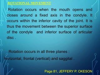 Temporomandibular joint anatomy and function | PPTX