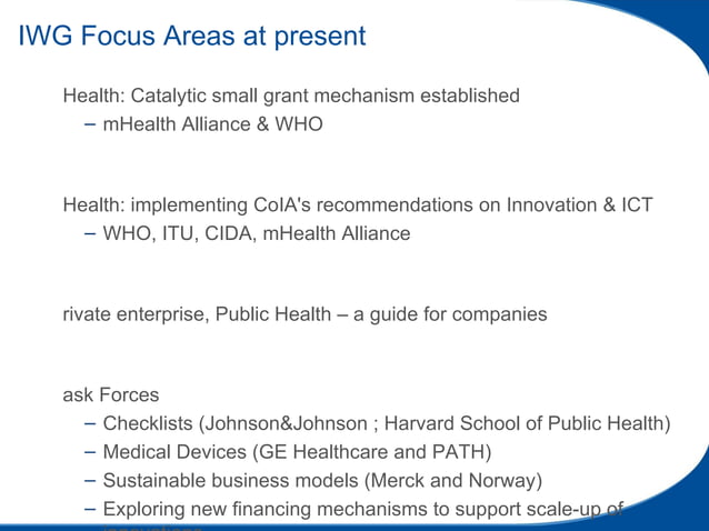 Opening by IWG Co-Chairs | PPT | Free Download