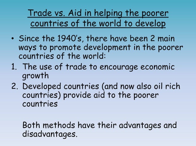 1 trade vs aid | PPT