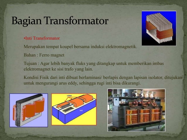transformator satu fasa ( trafo ) Peralatan listrik yang mampu ...