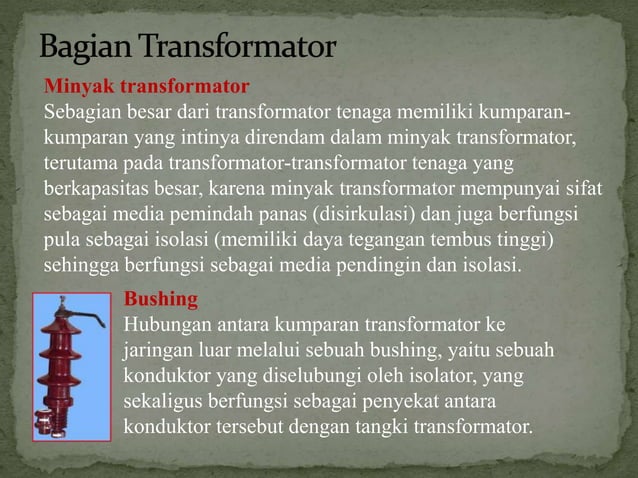 transformator satu fasa ( trafo ) Peralatan listrik yang mampu ...