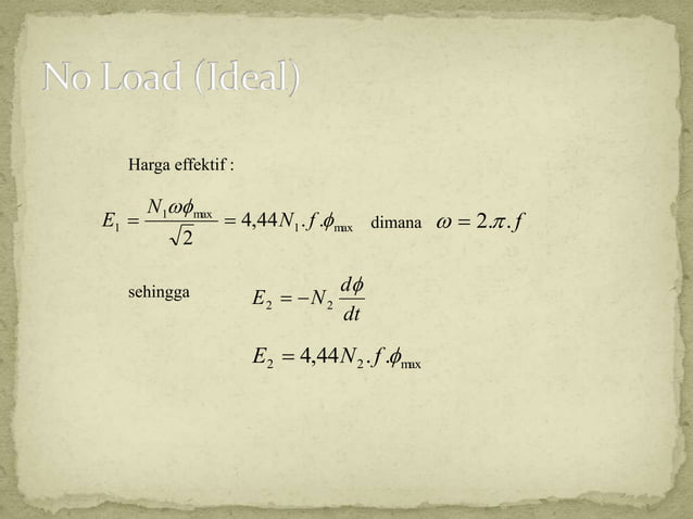 transformator satu fasa ( trafo ) Peralatan listrik yang mampu ...