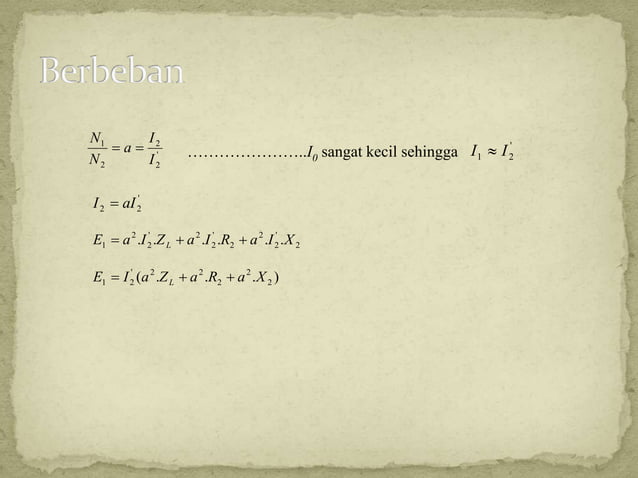 transformator satu fasa ( trafo ) Peralatan listrik yang mampu ...