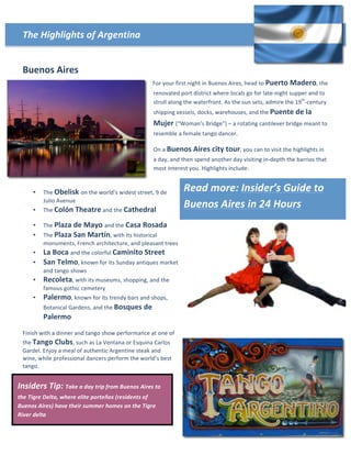 Argentina Travel Guide | PDF
