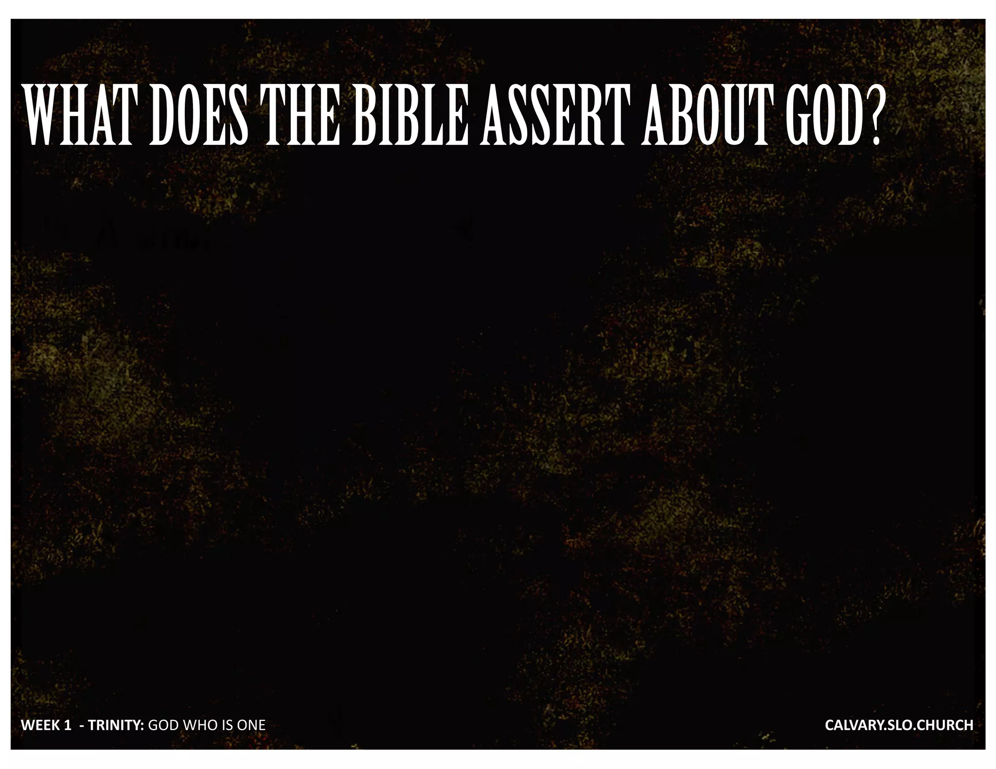1 - Trinity - God Who Is One | PDF