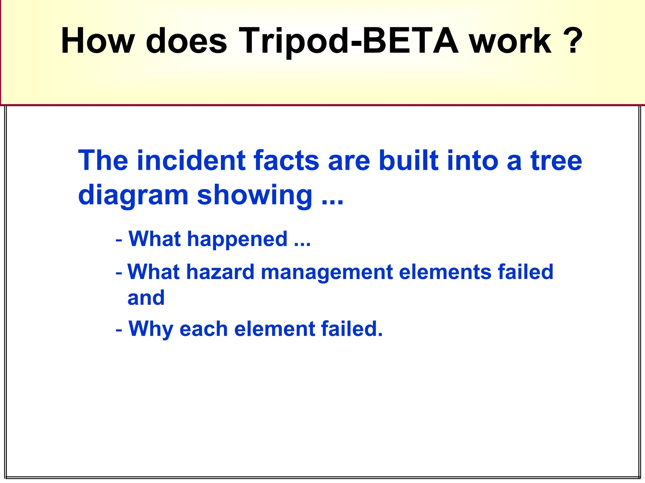 1- Tripod Beta Analysis, Incident Reporting & Investigation Techniques.pptx