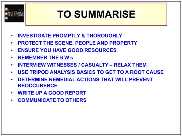 1- Tripod Beta Analysis, Incident Reporting & Investigation Techniques.pptx